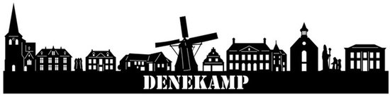 Skyline | Zwart | Hout | Denekamp | 55 CM | Geschenk | Decoratie | bol