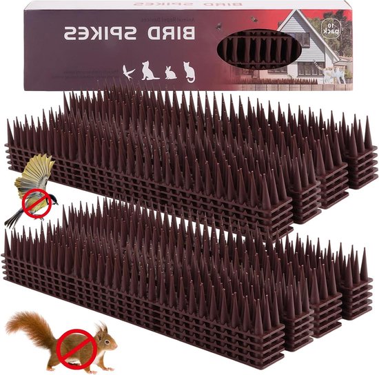 Pack of 10 plastic pigeon defense spikes scarecrow bird repellent 4.3 m ...