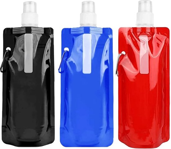 Faltbare Herbruikbare Waterflessen Set van 3 voor Outdoor Avonturen | bol