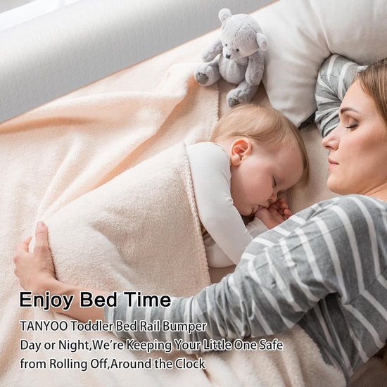 TANYOO Bedomranding voor kinderbed, beschermkussen, bedbumper met antislip en wasbare... | bol