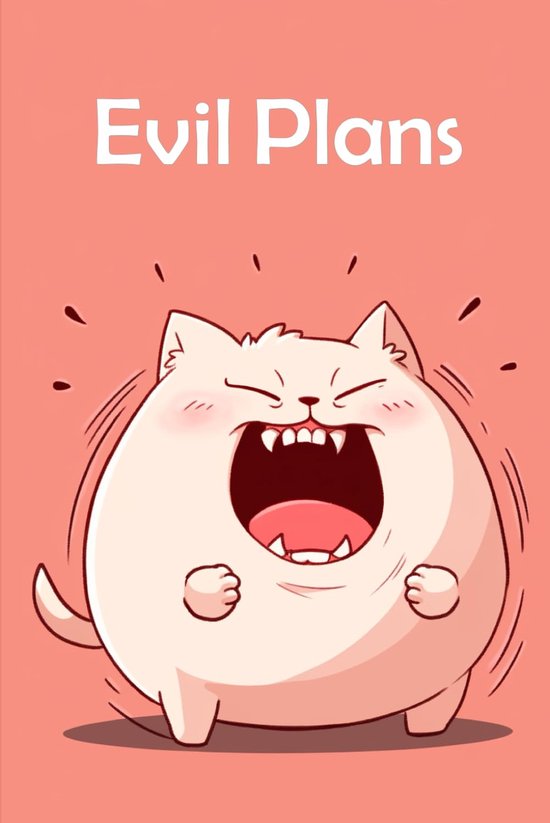 Evil Plans Notebook: Cute Cat/ Composition notebook/ 6x9 Inches/ 100 ...