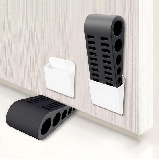 Deurstopper wig voor de vloer - 2 stuks rubberen deurwig met antislip ...