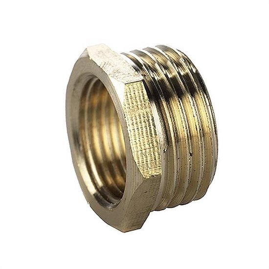 Verloopring 3/4 x 1/2 buitendraad x binnendraad messing | bol