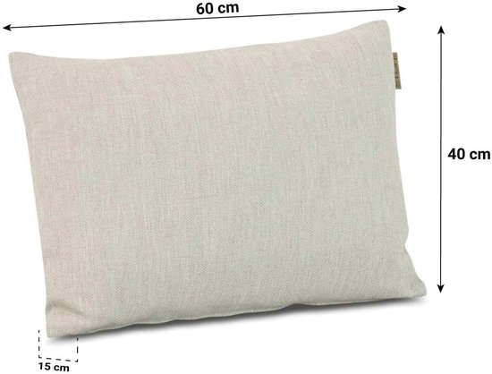 Stoff Morie sierkussen 60 x 40 cm | Taupe-naturel-bruin | Afritsbaar ...