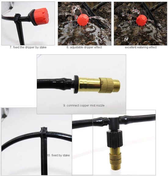 SYKIA Druppelirrigatiekit 10M-50M Garden Timer Automatische Watering System Controller... | bol