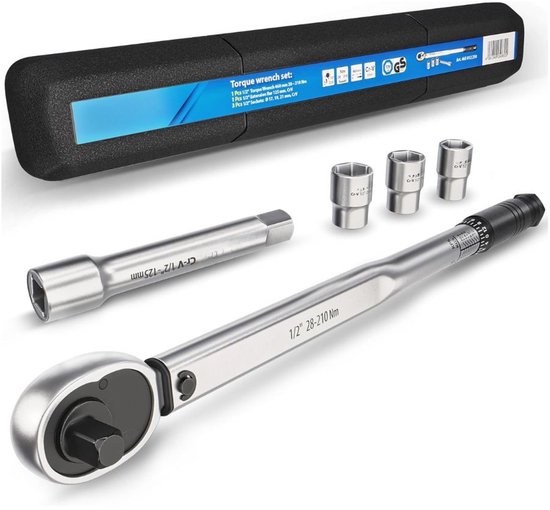 Complete Momentsleutel Set – Draaimomentsleutel - Moment Sleutel ...