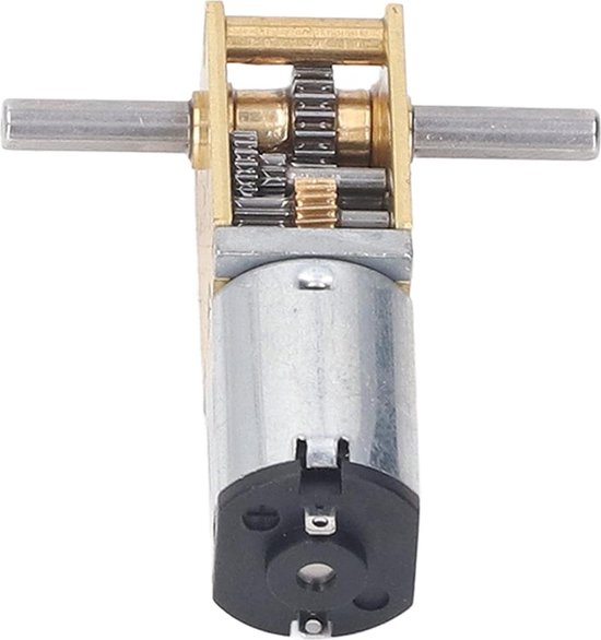 DC Worm Gear Motor Double Shaft Large Torque Smooth Gearbox Zinc Alloy ...