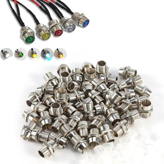 Jadeshay 50pcs Silver Color LED Holders Panel Display Wire Mount Size ...