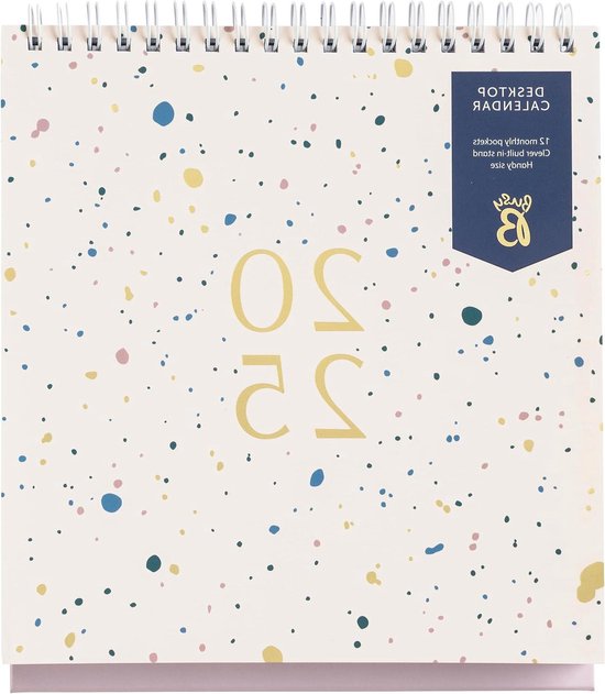 Calendrier de bureau 2025 - spray rose - format A5 | bol