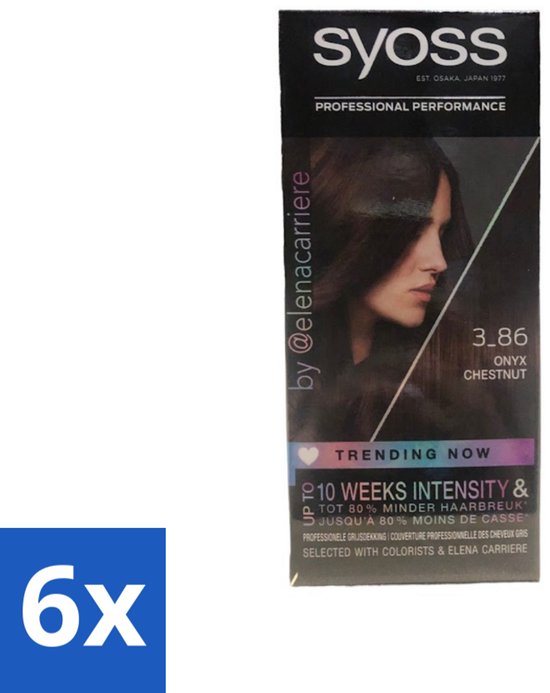 Syoss - Haarverf - 3-8 Donker Goudbruin - 1 Haarkleuring - Voordeelverpakking - 6 stuks | bol