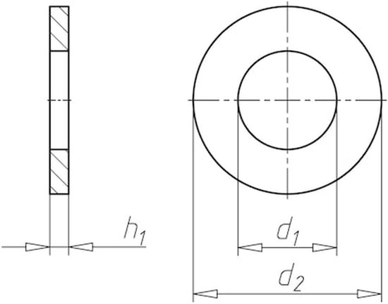 Wurth - DIN 988 rvs blank - Steunring - x 50 st | bol