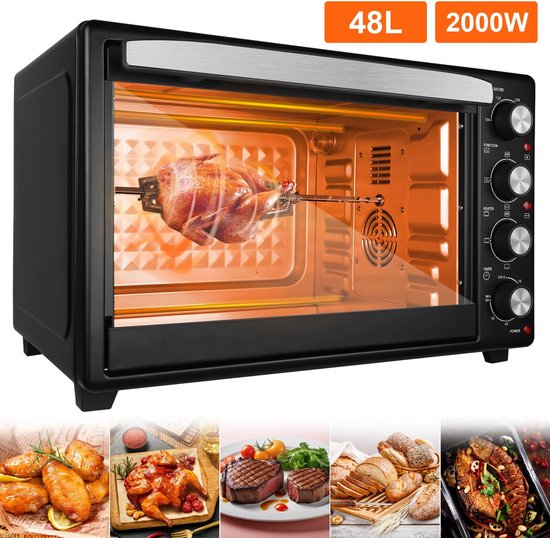 Mygroot - Elektrische oven - 2000 W - Ontbijt Machine - Koekjes - Cake ...