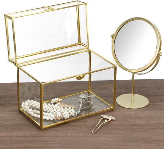 Gouden Vintage Glazen Kartonnen Doos - Geschenkkaartendoos - 1 stuk ...