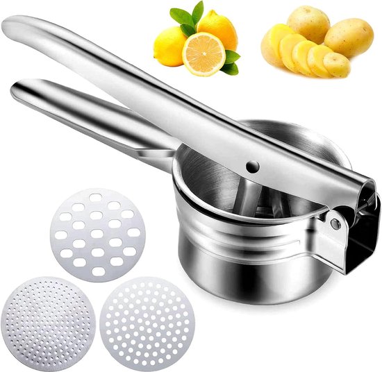 Aardappelpers - roestvrij staal - geschikt voor aardappelpuree en ...