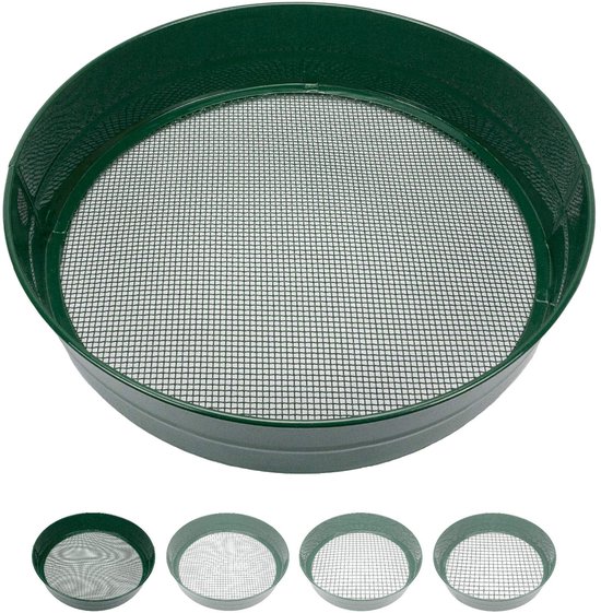 Inovra ® Tuinzeef in verschillende maasmaten, ronde zeef van 33 cm ...