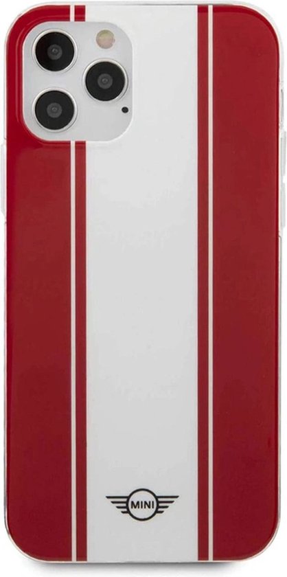 Mini Cooper Vertical White Strips & Logo PC/TPU Back Cover For Apple ...