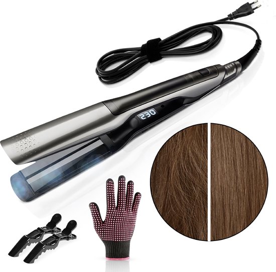 RIBOL Steampod - Stijltang - Krultang - Stoomstijltang - 2 in 1 ...