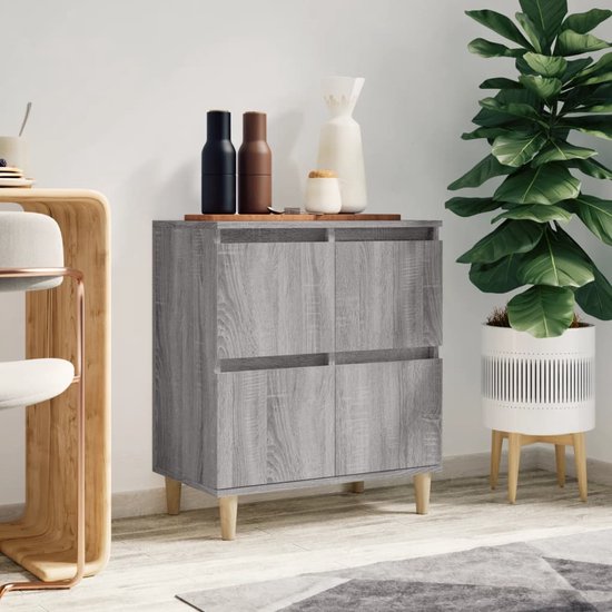 vidaXL Dressoir 60x35x70 cm - Grijs Sonoma Eiken Dressoir - Klassiek ...