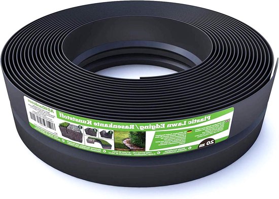 Flexibele Randbegrenzing voor Tuin 20 m - Zwart - Polyethyleen | bol