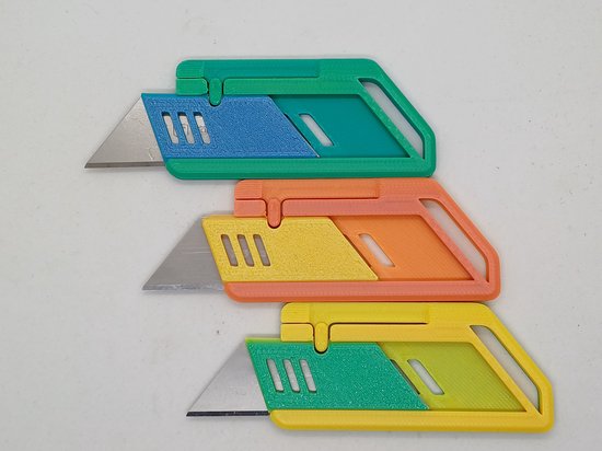 3 STUKS BOX CUTTER - IN VROLIJKE KLEUREN - MES IS VERVANGBAAR - MINI ...