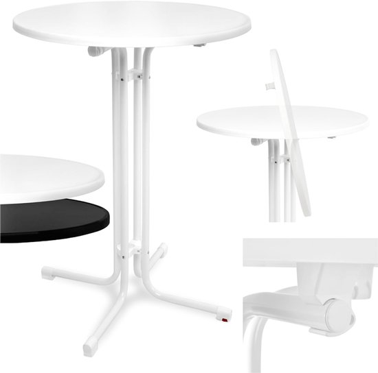 Inklapbare Statafel Bellini Ø70 Cm - Stevige Weerbestendige Bistrotafel | Verstelbare... | bol