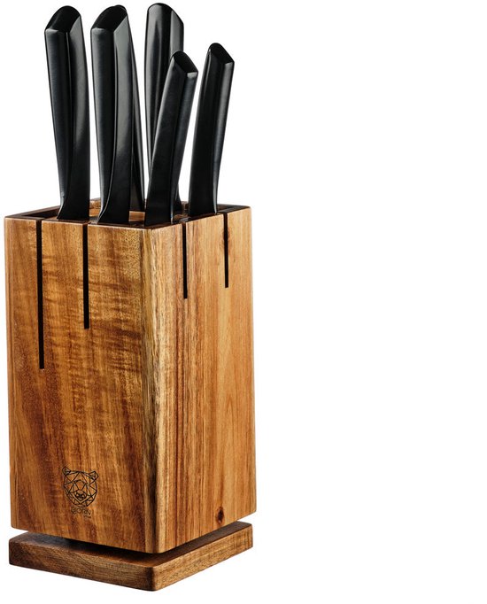 Blok Keukenmessen JENSEN SKAGEN - 7 stuks | bol