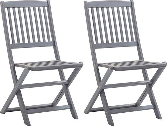 vidaXL inklapbare tuinstoelen met kussens - 2 st | bol