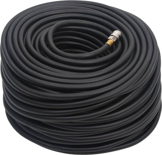 vidaXL Luchtslang 20m Hybride Rubber & PVC - Zwart | bol
