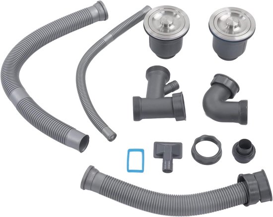 Countertop Double Hose Drain Kit - Fast Draining Expandable Multiple ...