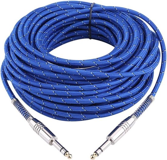 6.35mm Stereo Male to Male Audio Cable for Electric Guitar Mixer Stereo ...