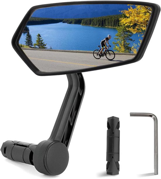 Fietsspiegel Extra Groot - Geschikt voor E-Bike - 1 stuk - HD Echt Glas | bol