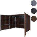 WPC fietsgarage MCW-J29, gereedschapsschuur fietsdoos, metaal hout look ...