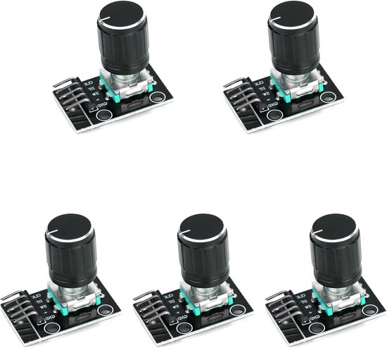 5 stuks roterende encodermodule KY-040 360 graden met drukknop voor ...