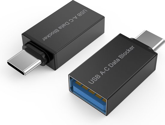 USB Data Blocker [2 Stuks] van MMOBIEL – USB-C naar USB-A Gegevensblokkering –... | bol