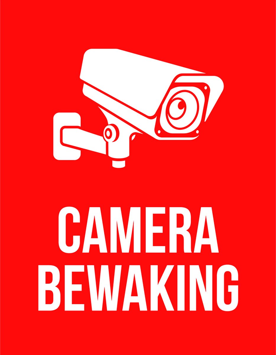 Pictogram/ bord | "Camera bewaking" | 19 x 25 cm | CCTV | Beveiliging | Videobewaking... | bol.com