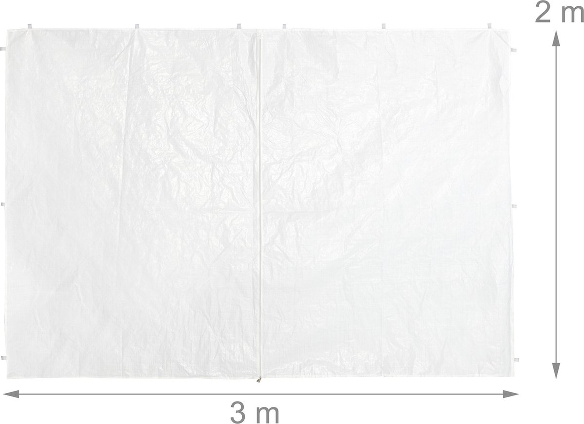 Relaxdays zijwanden partytent 2x3 m - set van 6 - partytent zijkanten ...