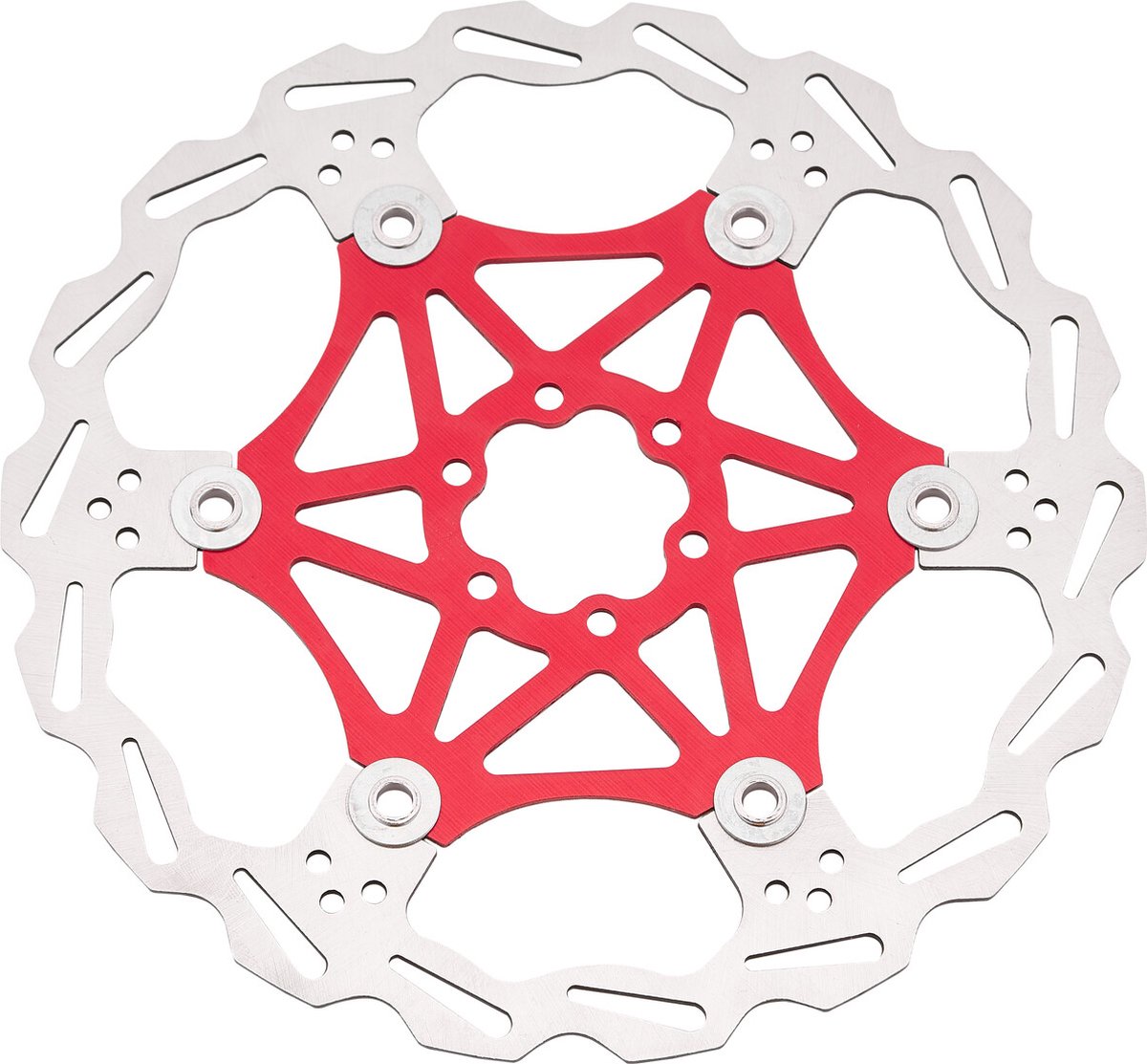 Red Cycling Products LR-6 Floating Remschijf 6-bouts Ø203mm, rood | bol.com