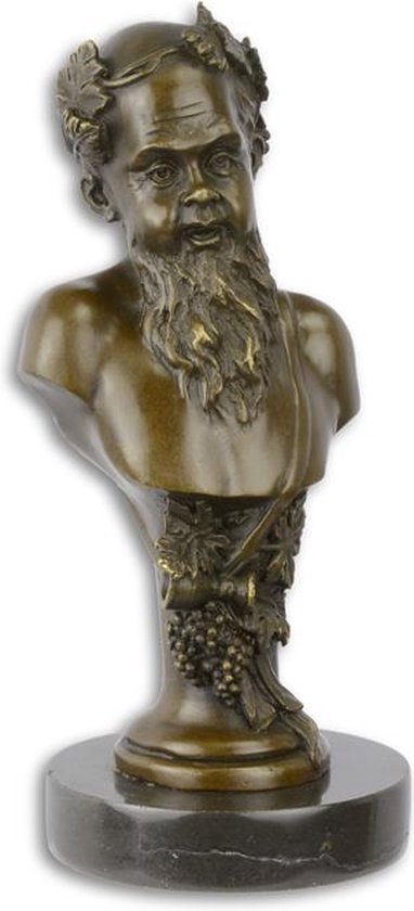 EEN BRONZEN BUSTE VAN BACCHUS, A BRONZE BUST OF BACCHUS | bol