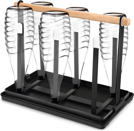 Flessenhouder voor SodaStream, 6 flessenstandaard, afdruipflessen ...