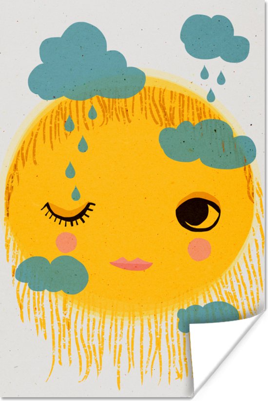 Zon - Gezicht - Geel - Wolken - Regen | bol.com