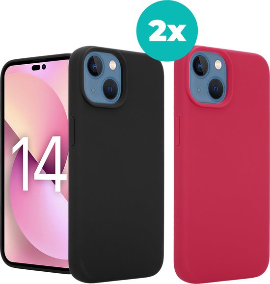 Hoesje geschikt voor iPhone 14 hoesje - Set van 2 hoesjes - Hoesje ...