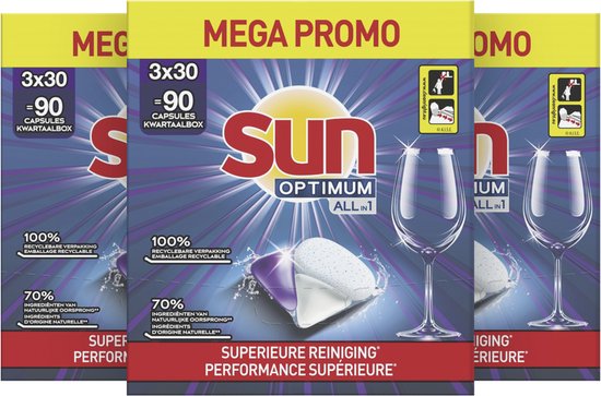 Sun Optimum All-in 1 Vaatwascapsules - Voor een superieure reiniging en ...