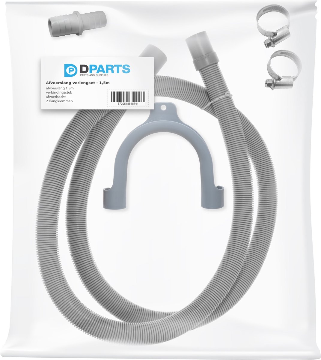 Dparts afvoerslang verlengset - 1,5m - voor vaatwasser en wasmachine ...