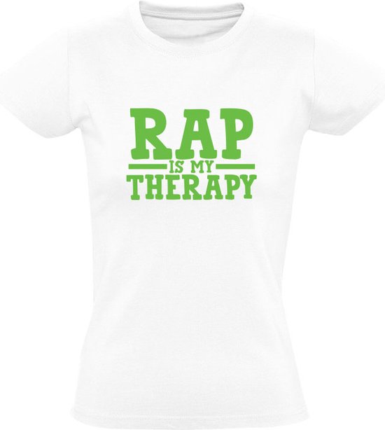 Rap is my therapy Dames T-shirt | rapmuziek | muziek | hiphop | bol.com