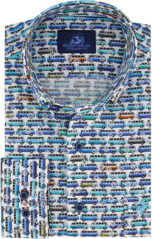 Eden Valley overhemd Regular Fit blauw print - 4950 | bol.com