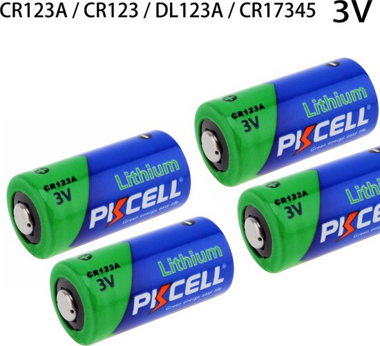 PKCELL CR123A Lithium 3V Batterij - CR123 - VL123A - EL123AP - Milieubewust verpakt -... | bol