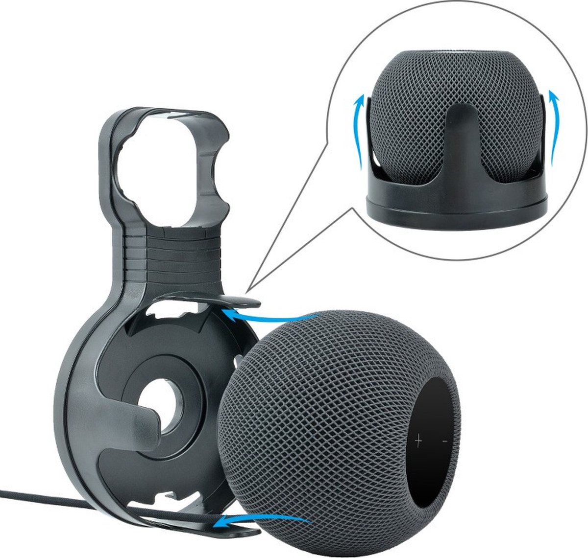 Case2go - Houder geschikt voor Apple HomePod Mini - Wall Mount ...