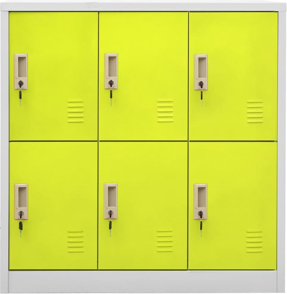 vidaXL Lockerkasten 2 st 90x45x92,5 cm staal lichtgrijs en groen | bol.com