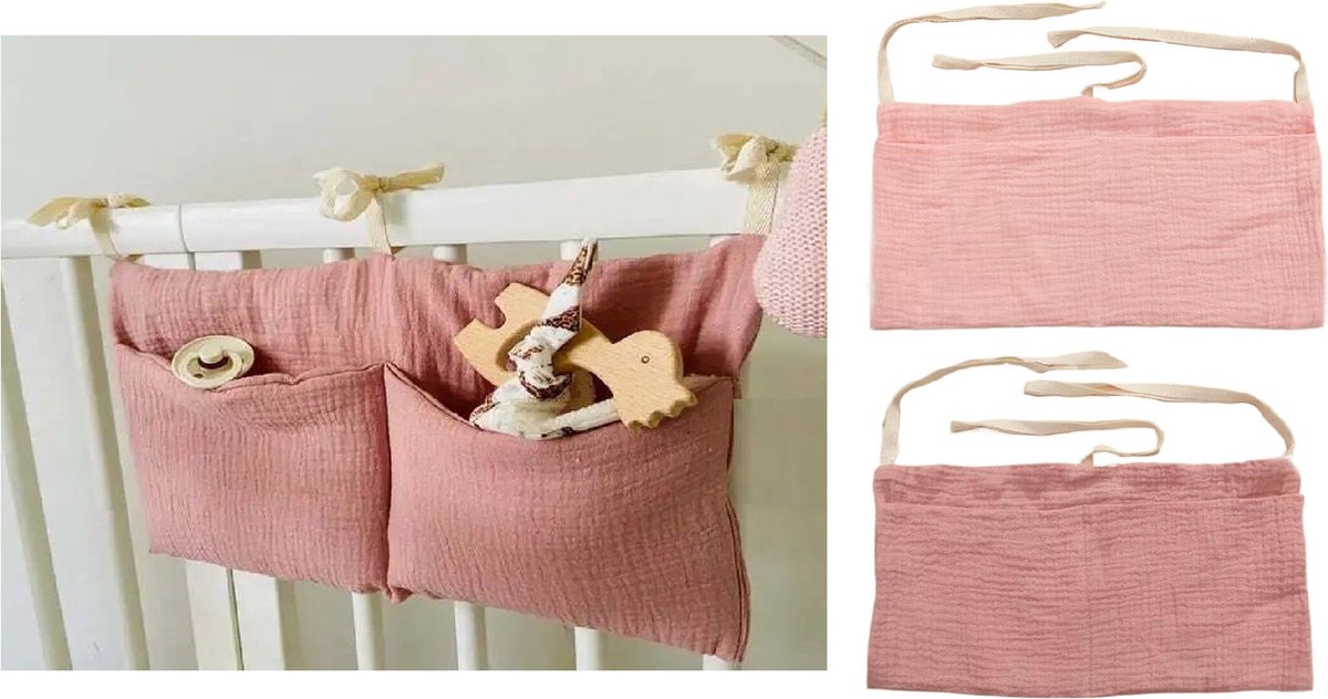 2 stuks - Baby Boxzak Organiser - Hydrofiele boxopbergtas - Roze mix ...