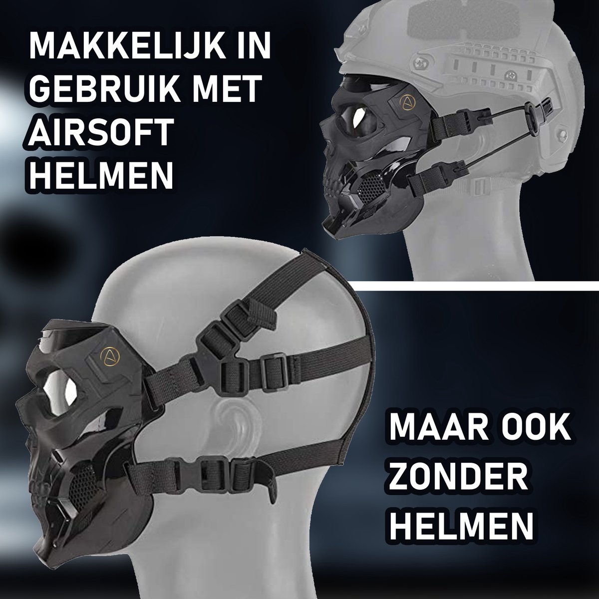 Arvona Airsoft Masker - Airsoft Helm - Paintball Masker - Tactical ...